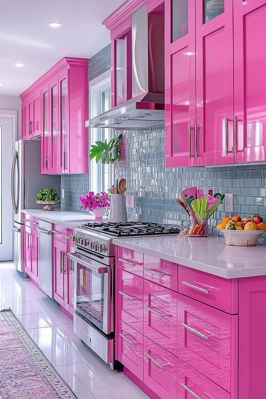 19 Pink Kitchen Cabinets For A Sweet And Chic Kitchen Design ...