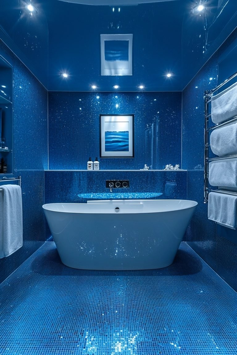 29 Blue Bathroom Decor Ideas For A Fresh And Modern Look - Courtneys World
