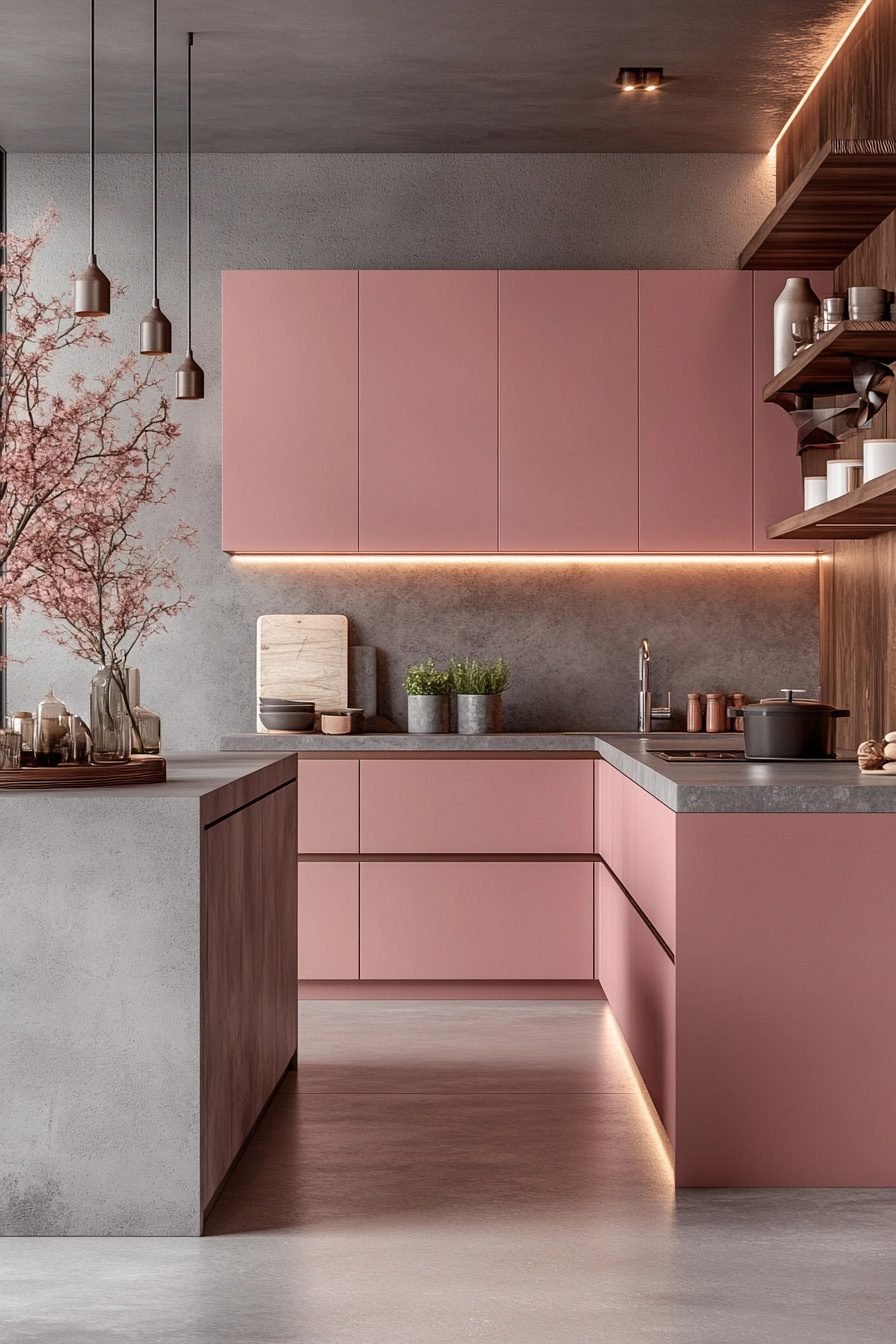 19 Pink Kitchen Cabinets For A Sweet And Chic Kitchen Design ...