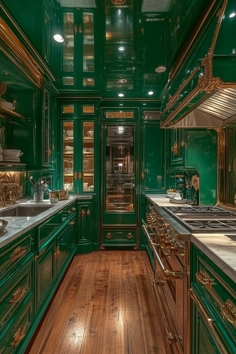 19 Emerald Green Kitchen Cabinets For A Luxe And Vibrant Look ...