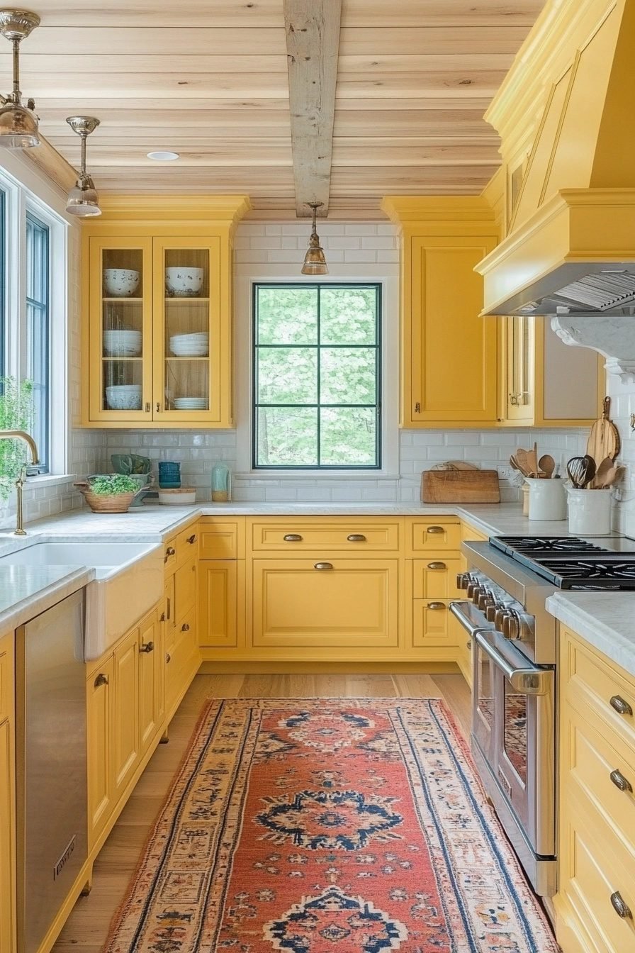 19 Yellow Kitchen Cabinets To Add A Pop Of Sunshine To Your Home ...