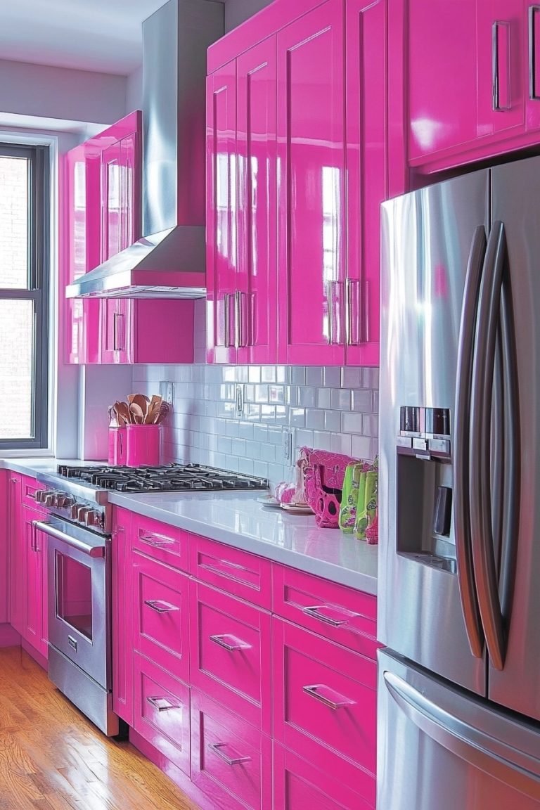 19 Pink Kitchen Cabinets For A Sweet And Chic Kitchen Design ...
