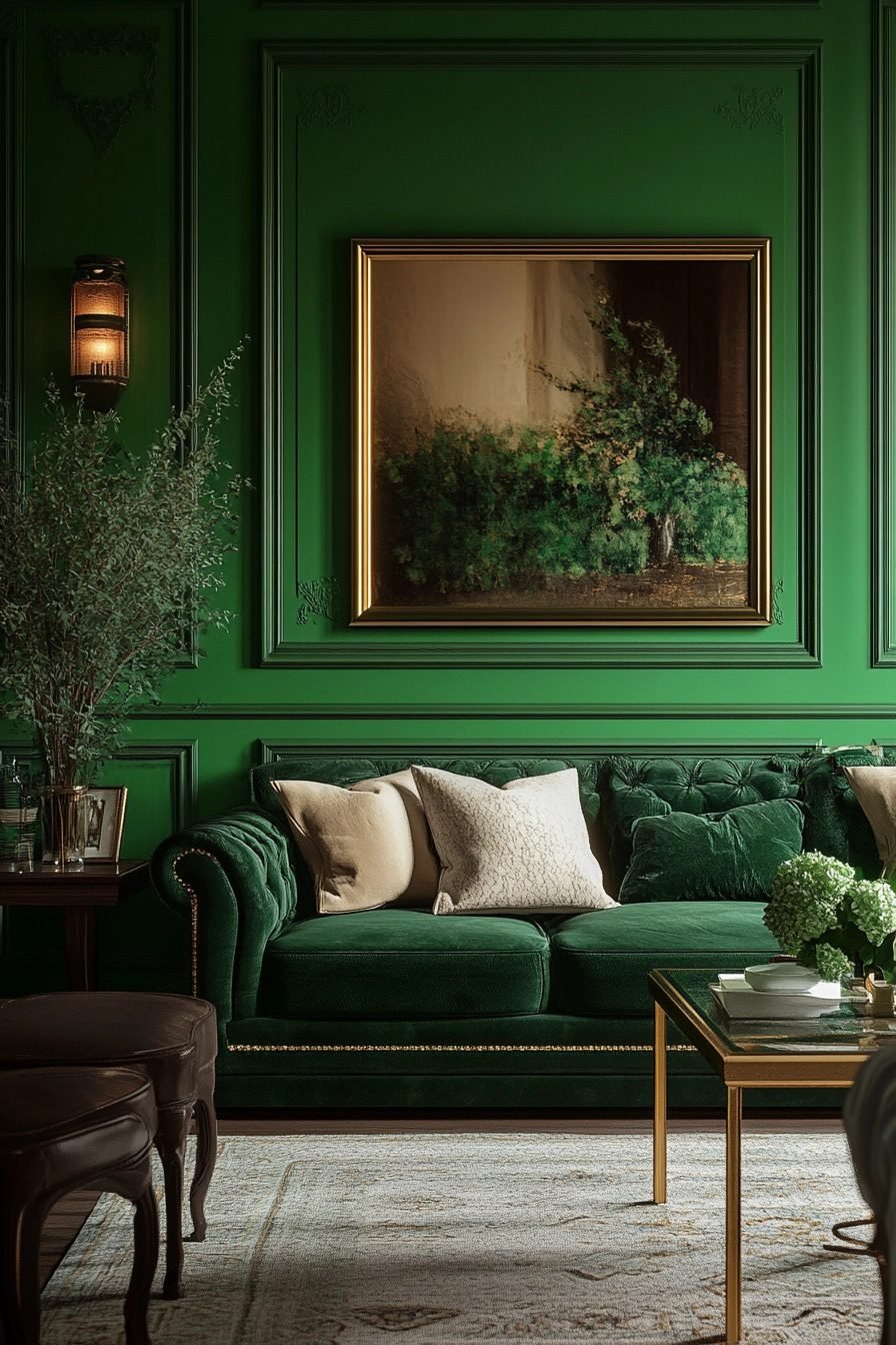 29 Green Living Room Ideas To Refresh Your Home's Style - Courtneys World