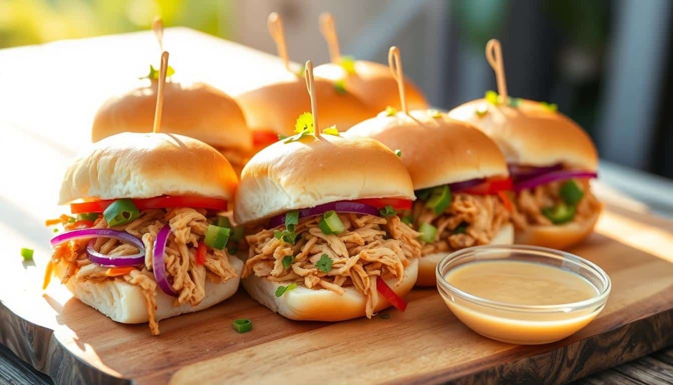 Shredded Chicken Sliders Hawaiian Rolls