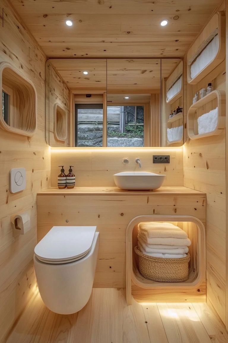 29 Little Cabin Bathroom Ideas That Make Small Spaces Shine - Courtneys ...