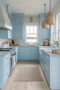 19 Powder Blue Kitchen Cabinets For A Fresh And Airy Kitchen Design ...