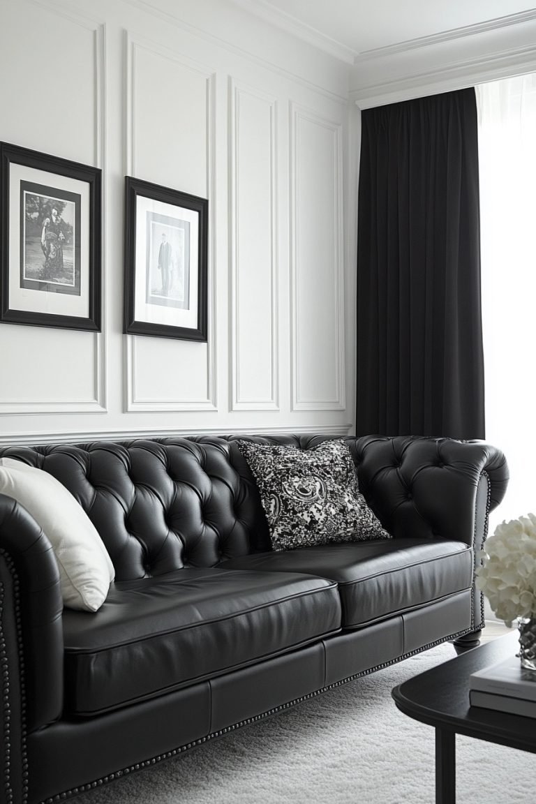 29 Black And White Living Room Ideas For A Chic Monochrome Aesthetic ...