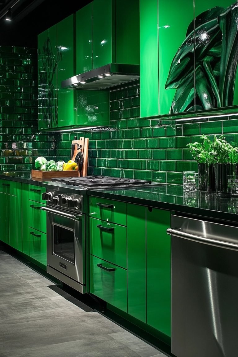 19 Emerald Green Kitchen Cabinets For A Luxe And Vibrant Look ...
