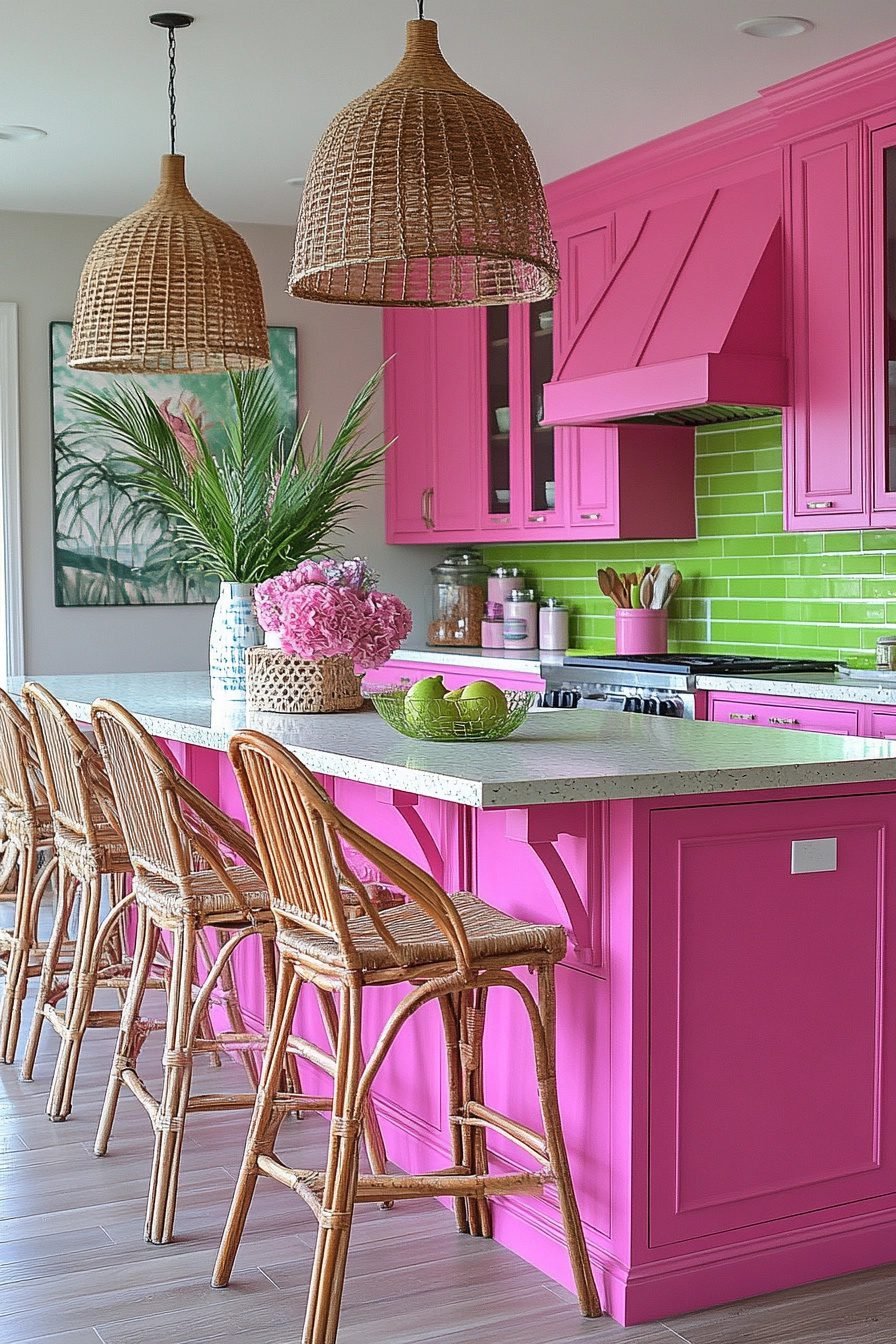 19 Pink Kitchen Cabinets For A Sweet And Chic Kitchen Design ...