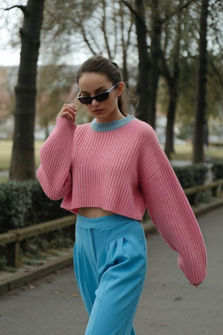 Styling My Cropped Knit Sweater Outfit For Fall