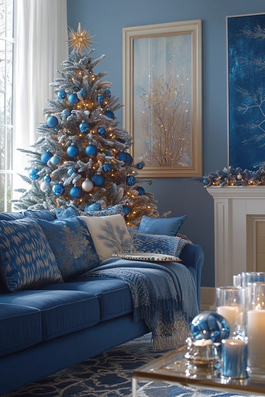 29 Blue Christmas Decor Ideas To Create A Peaceful Holiday Atmosphere ...