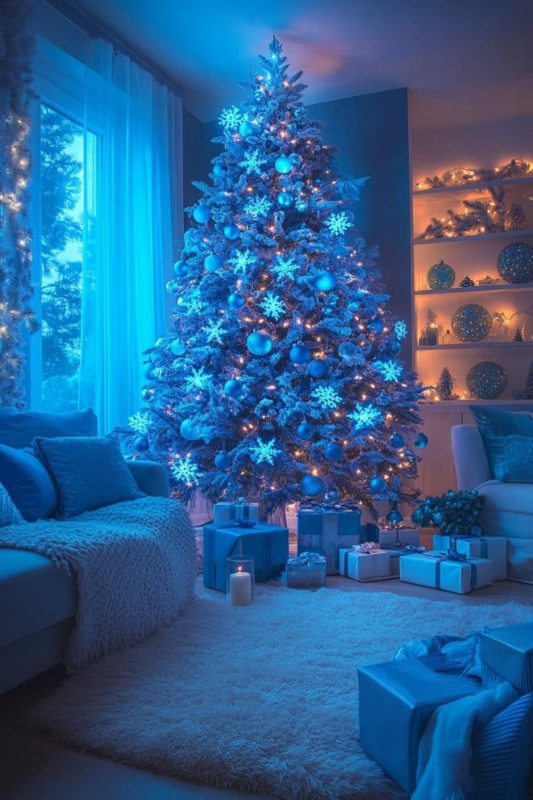 29 Blue Christmas Decor Ideas To Create A Peaceful Holiday Atmosphere ...