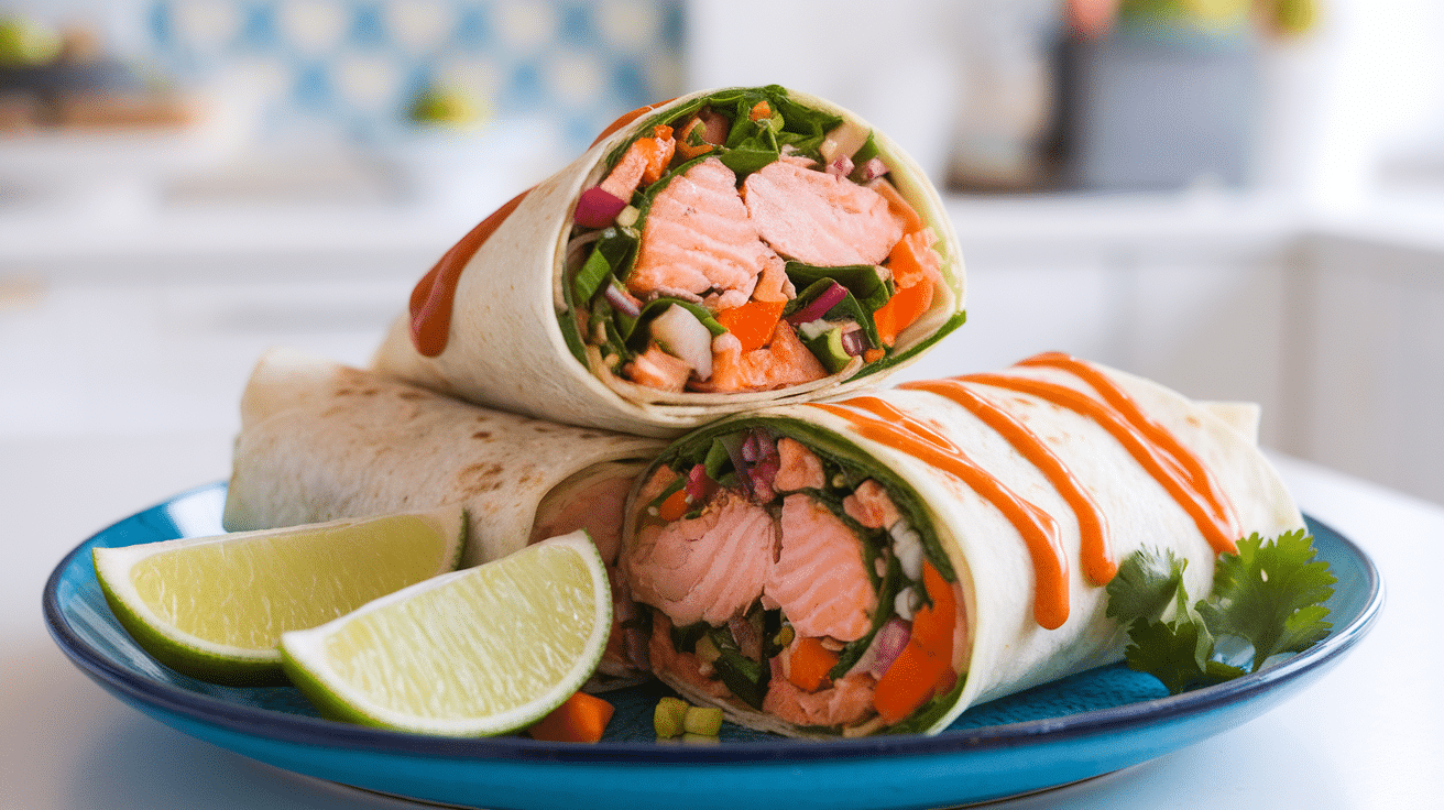 15-Minute Sweet Chili Salmon Wraps - Courtneys World