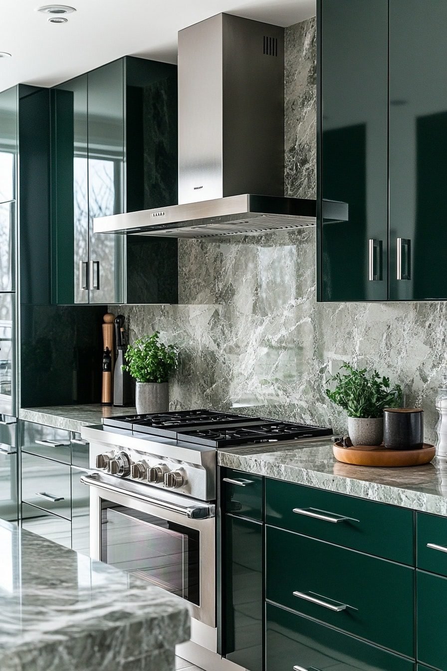 29 Dark Green Kitchen Cabinets To Transform Your Kitchen Style ...