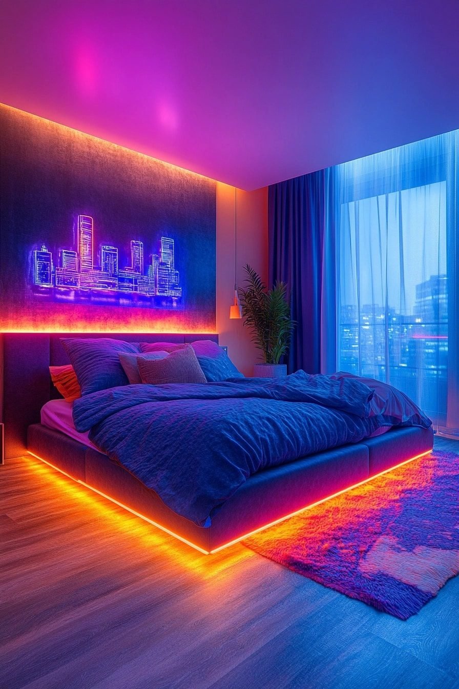 29 Neon Bedroom Ideas For A Cool And Luminous Design - Courtneys World