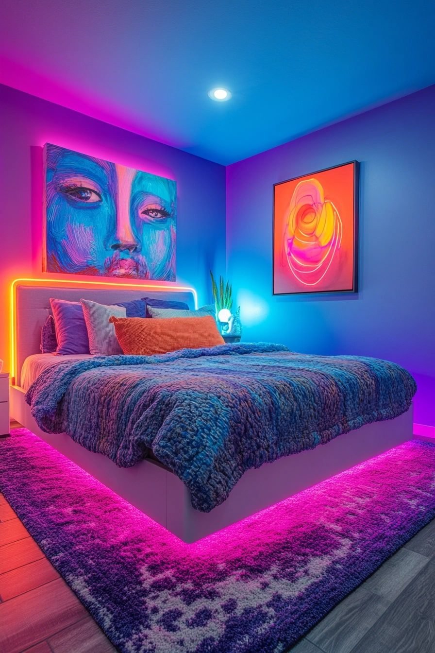 29 Neon Bedroom Ideas For A Cool And Luminous Design - Courtneys World