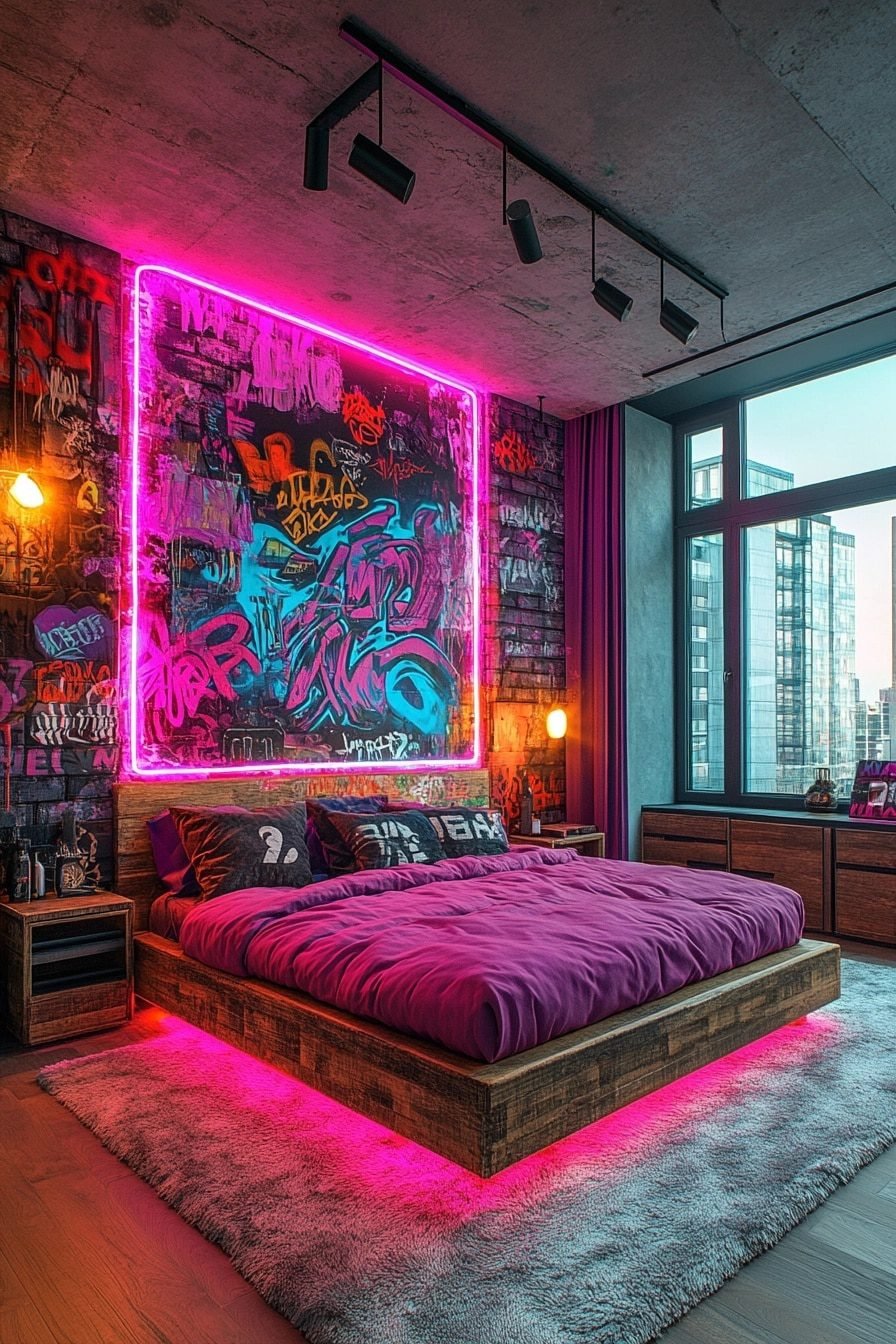 29 Neon Bedroom Ideas For A Cool And Luminous Design - Courtneys World