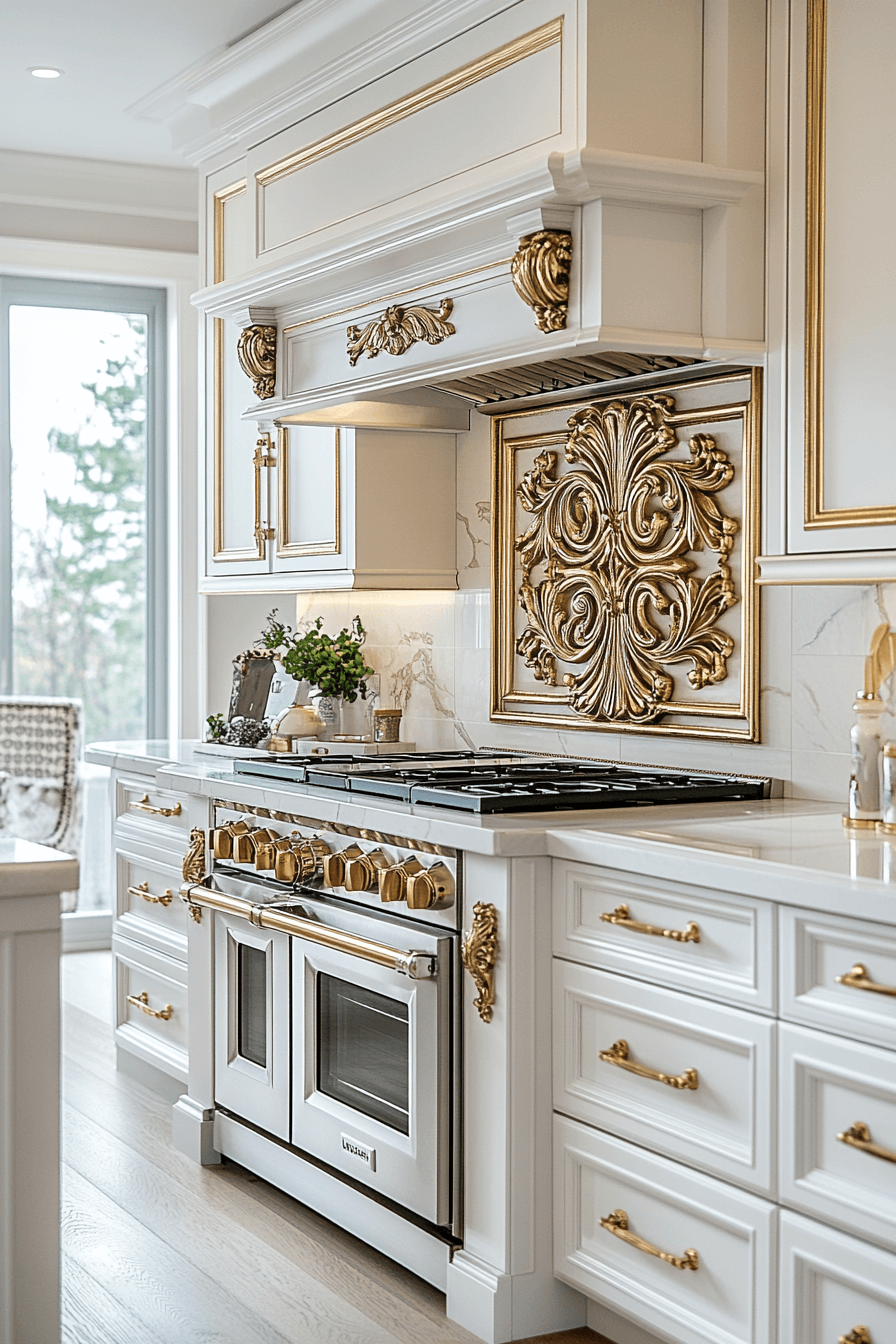 29 White And Gold Kitchen Ideas To Create A Stunning Statement ...