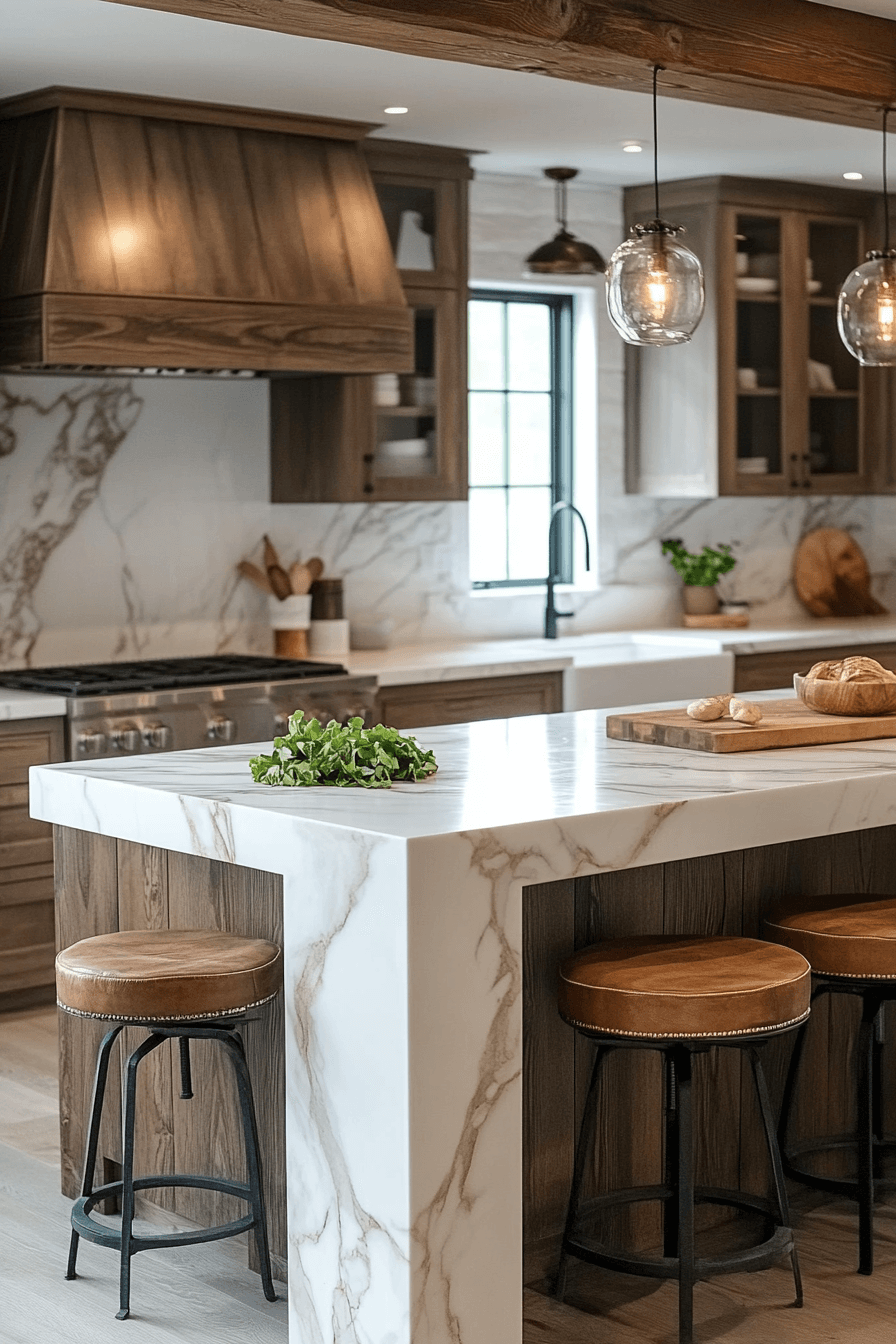 29 White Marble Kitchen Ideas To Create A Statement Cooking Area ...