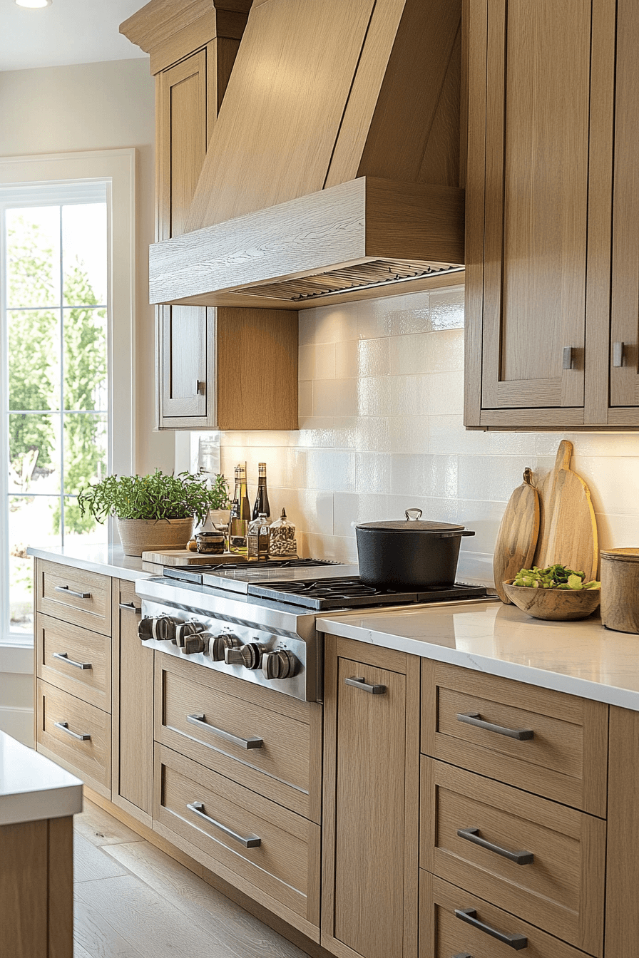 29 White Oak Kitchen Cabinets That Reflect Natural Warmth - Courtneys World