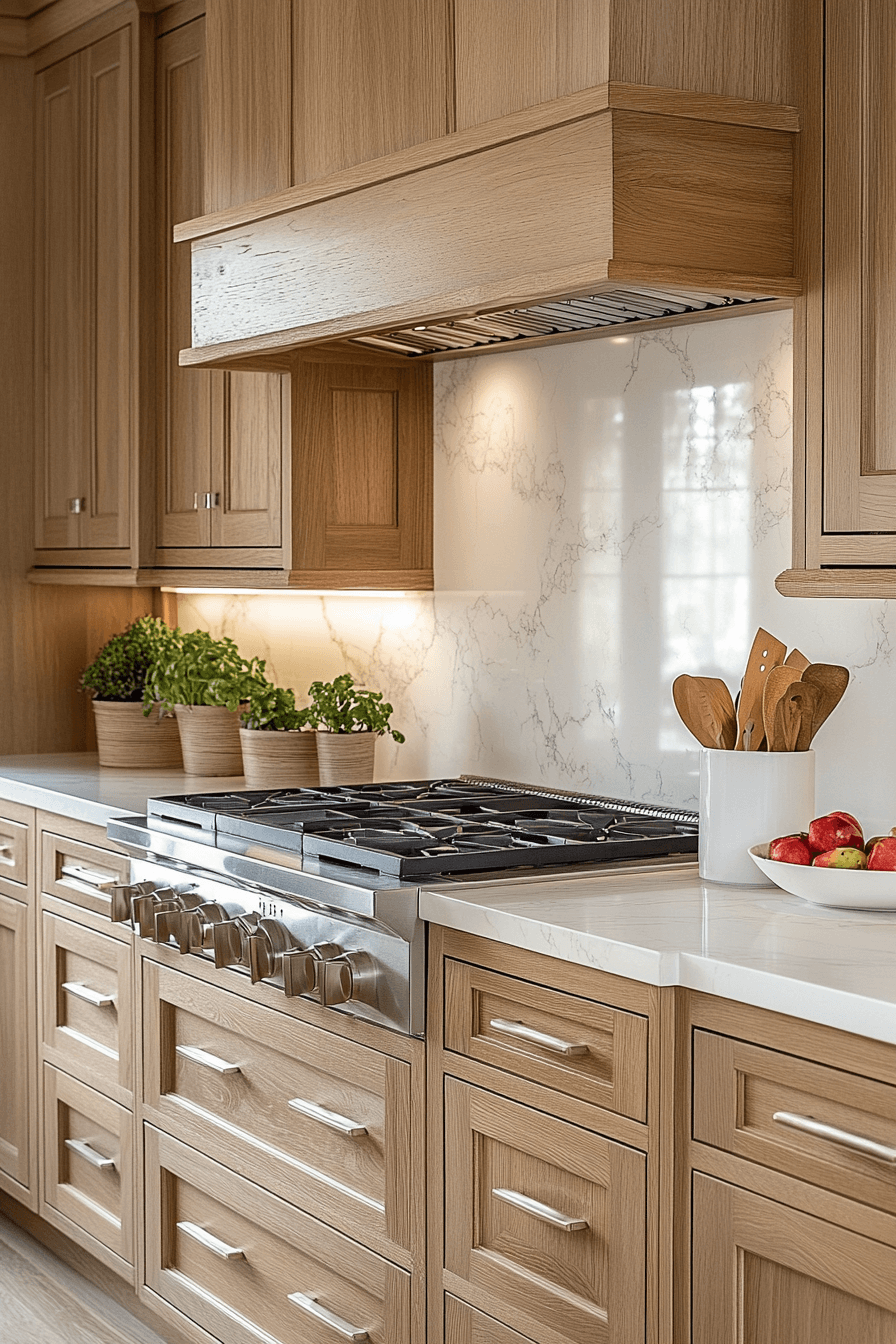 29 White Oak Kitchen Cabinets That Reflect Natural Warmth - Courtneys World