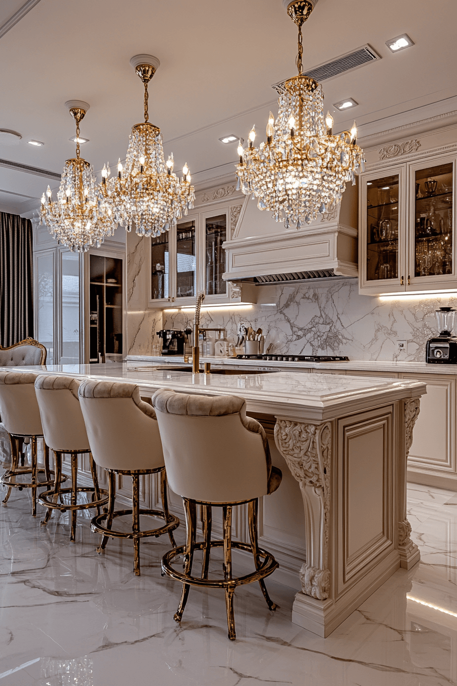 29 White Marble Kitchen Ideas To Create A Statement Cooking Area ...