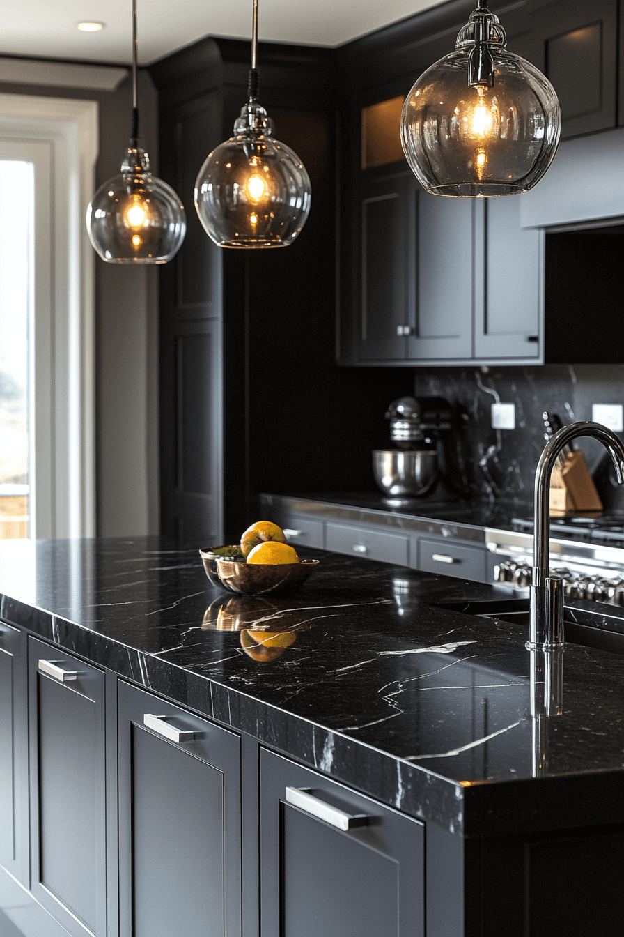 29 Black Quartz Countertops That Bring Sleek Style And Lasting Elegance ...