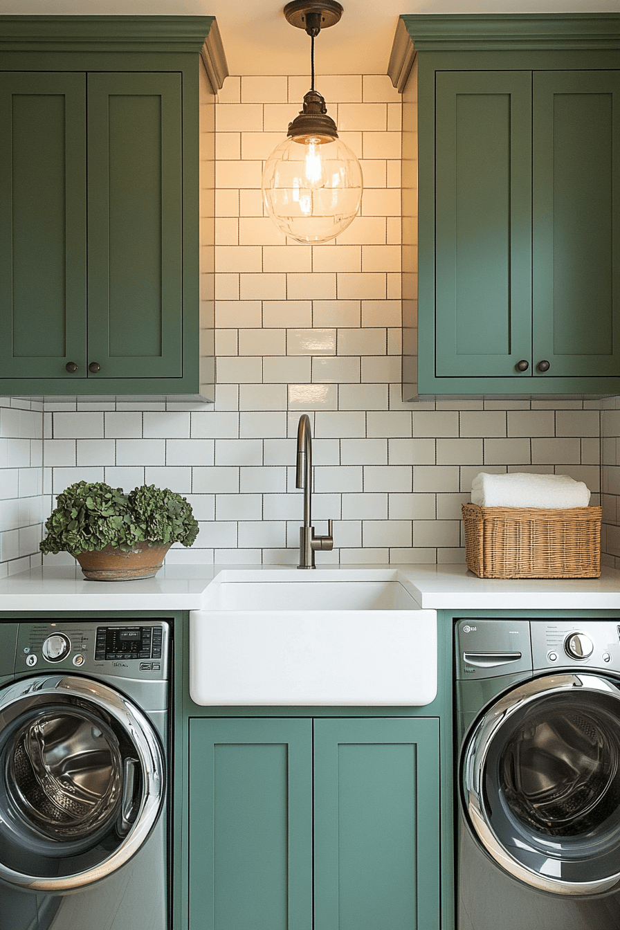29 Green Laundry Room Designs For A Cheerful And Refreshing Space ...