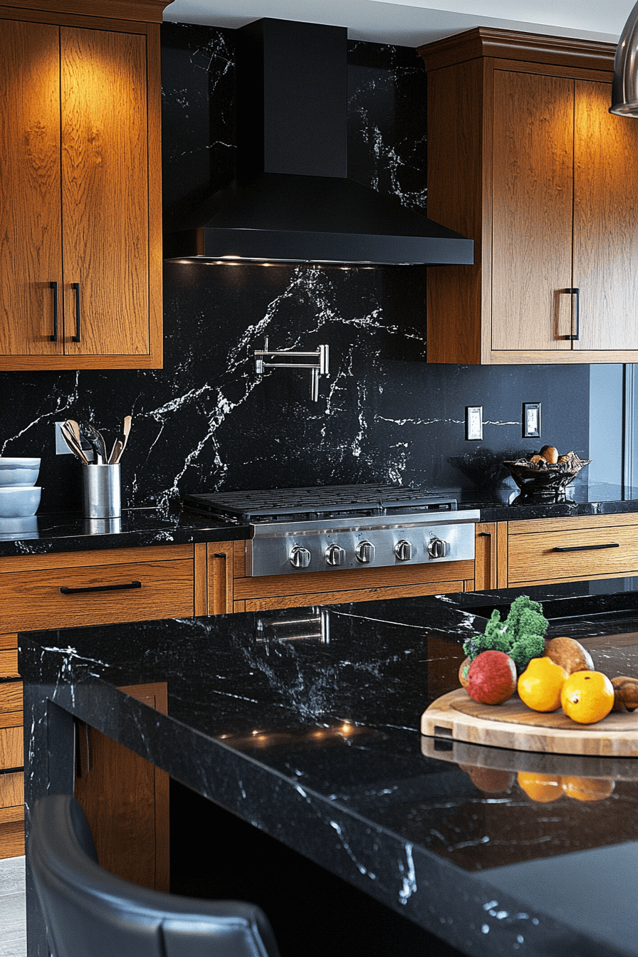 29 Black Quartz Countertops That Bring Sleek Style And Lasting Elegance ...