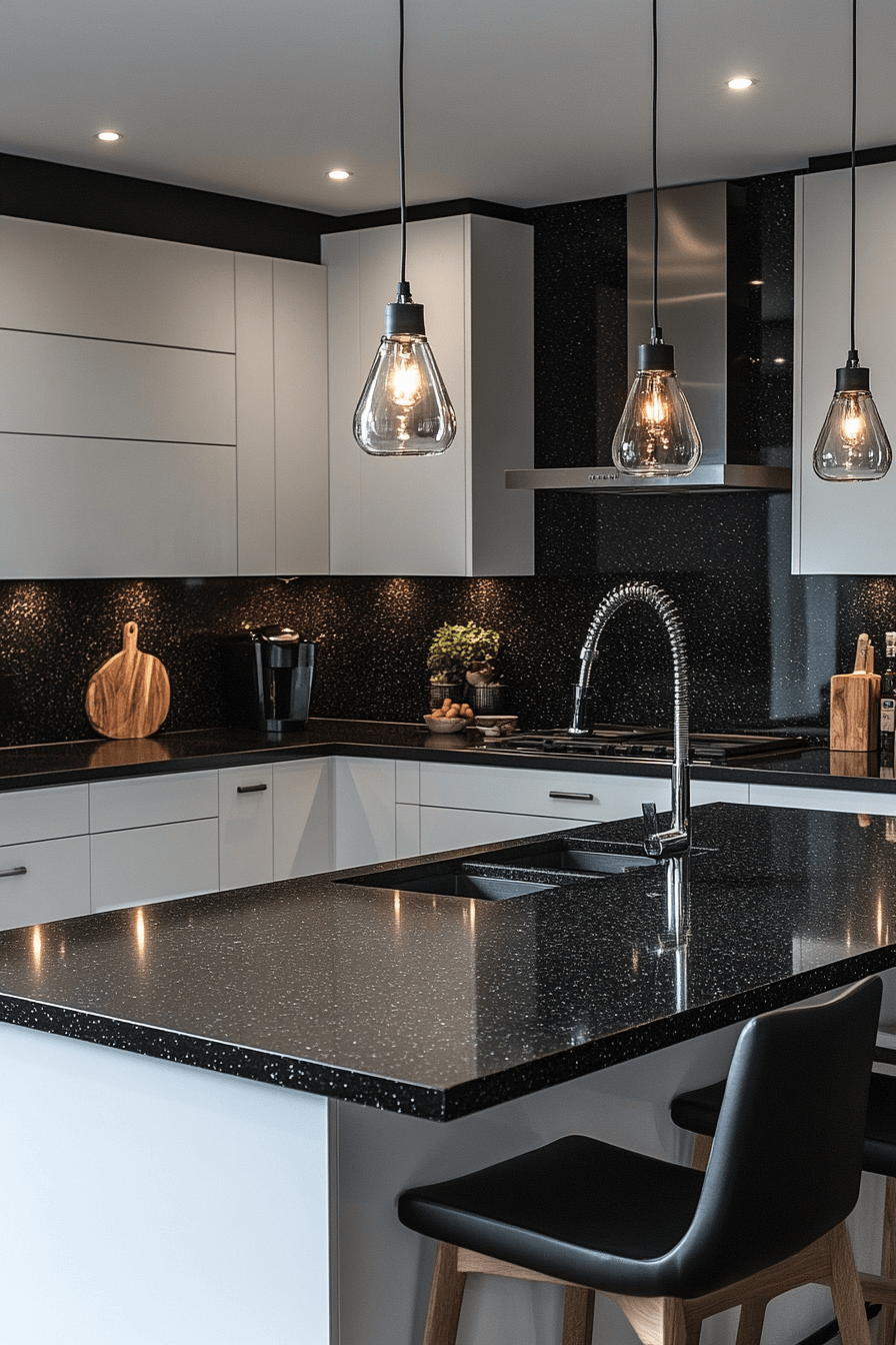 29 Black Granite Countertops That Bring Bold Sophistication To Your ...