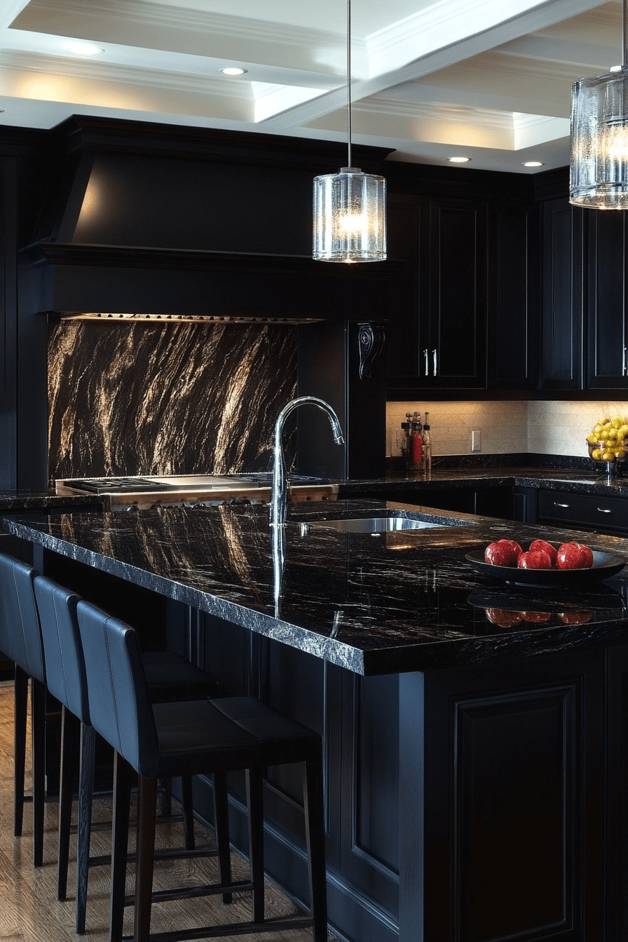 29 Black Granite Countertops That Bring Bold Sophistication To Your ...