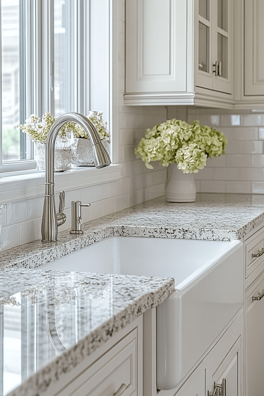 29 White Granite Countertops That Add Timeless Beauty And Fresh ...