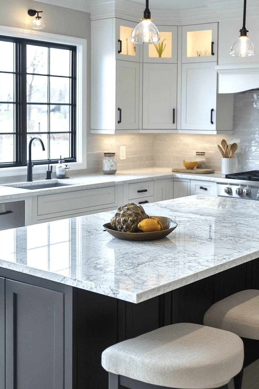 29 White Granite Countertops That Add Timeless Beauty And Fresh ...