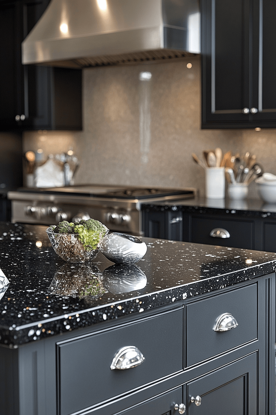29 Black Quartz Countertops That Bring Sleek Style And Lasting Elegance ...