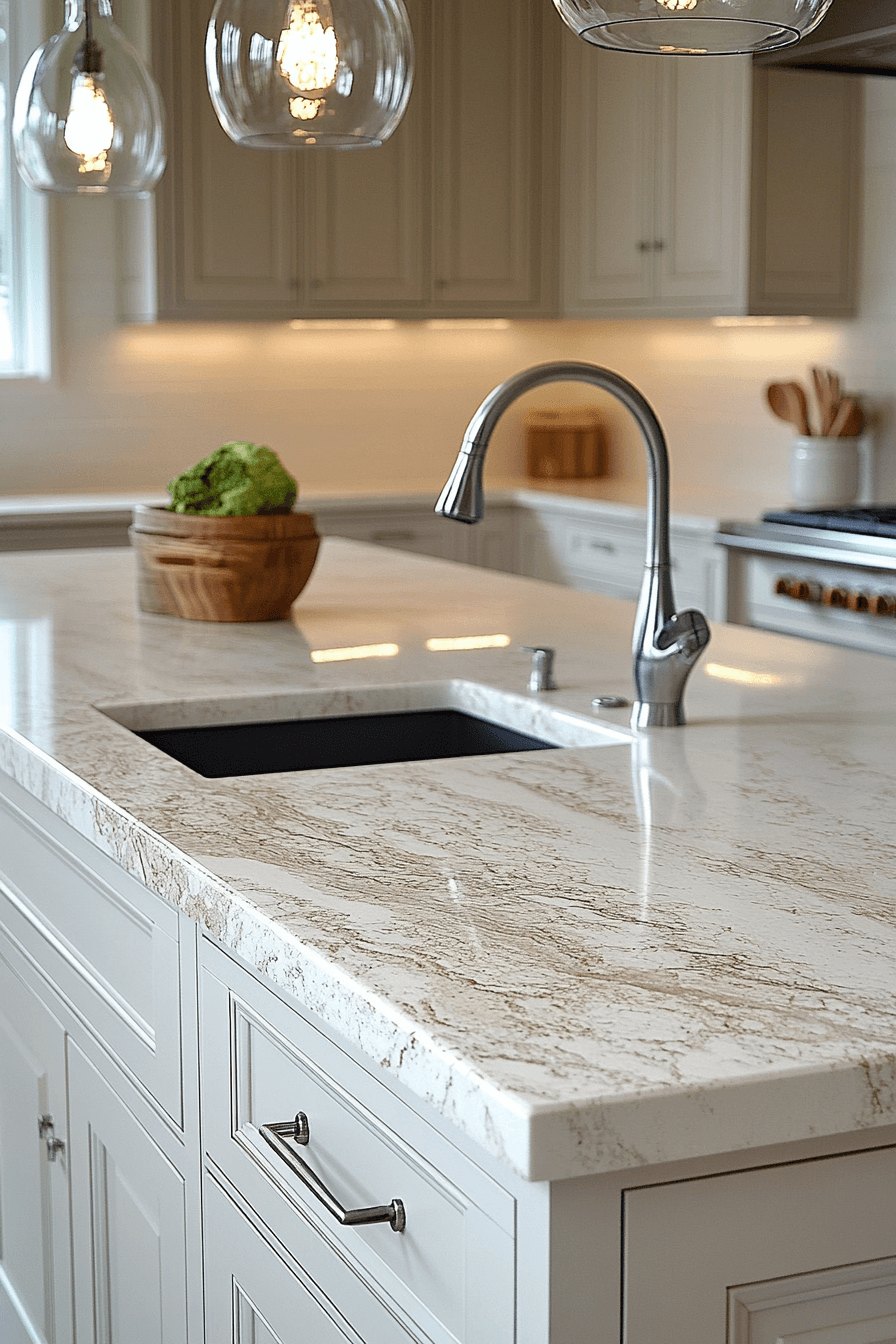 29 White Granite Countertops That Add Timeless Beauty And Fresh ...