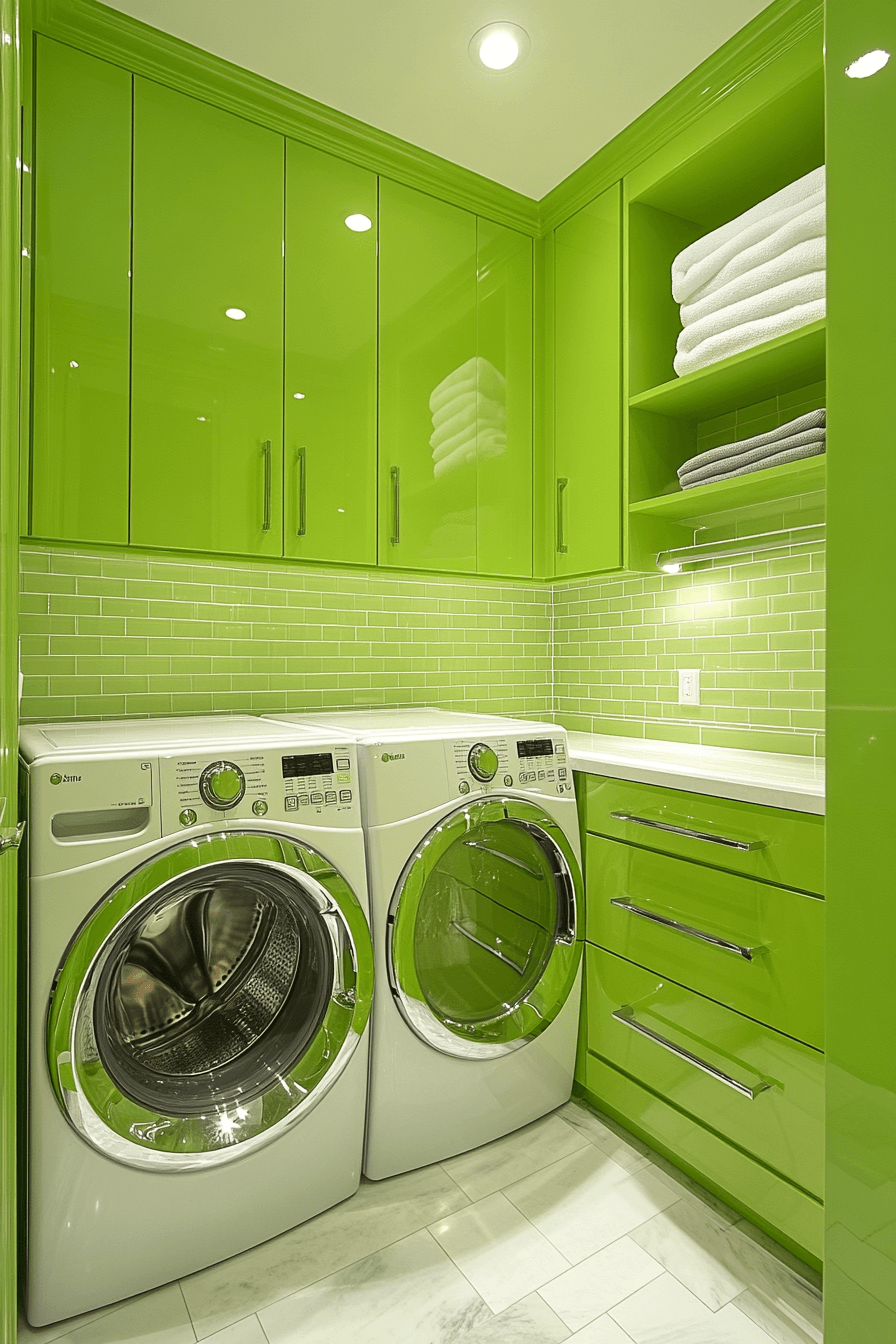 29 Green Laundry Room Designs For A Cheerful And Refreshing Space ...