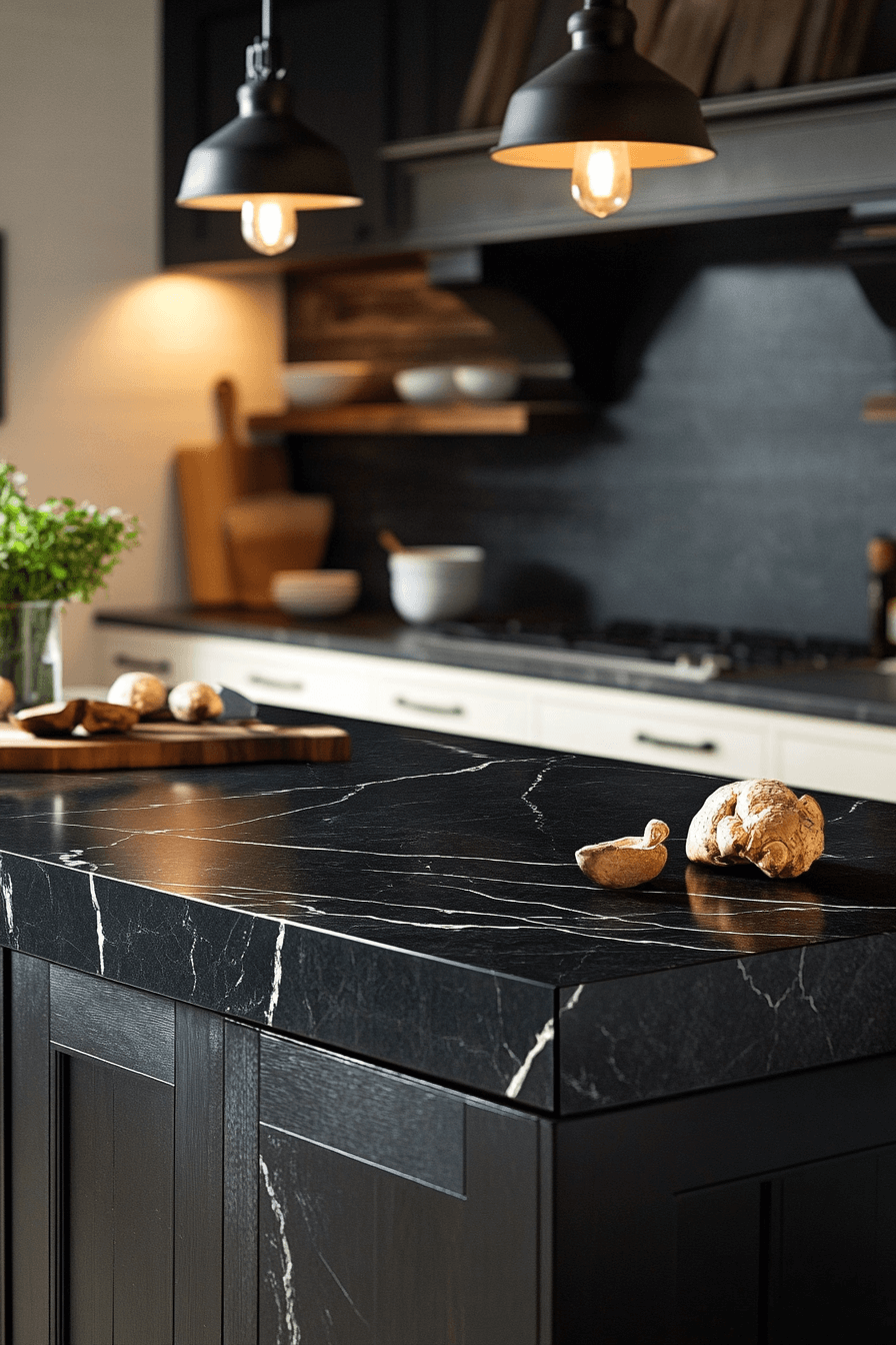 29 Black Quartz Countertops That Bring Sleek Style And Lasting Elegance ...
