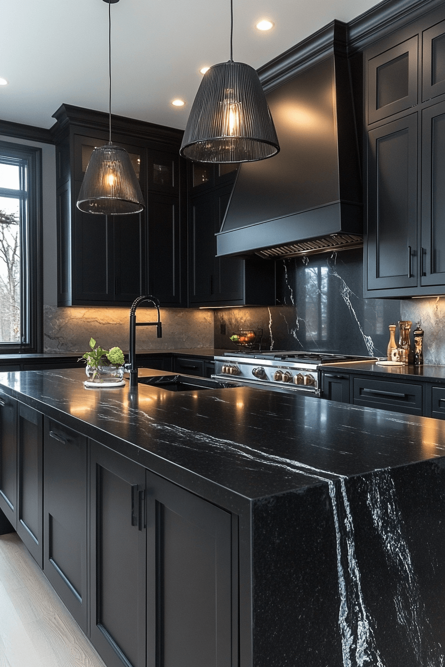 29 Black Granite Countertops That Bring Bold Sophistication To Your ...
