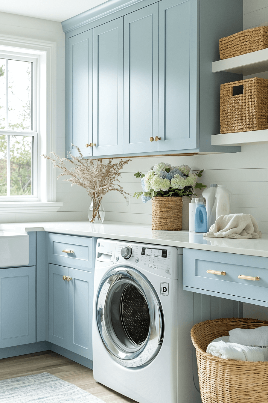 29 Blue Laundry Room Inspirations That Spark Happiness Every Wash Day ...