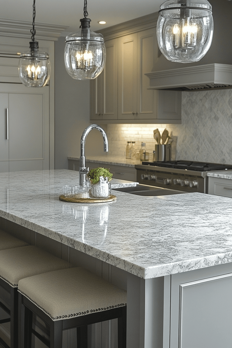 29 White Granite Countertops That Add Timeless Beauty And Fresh ...