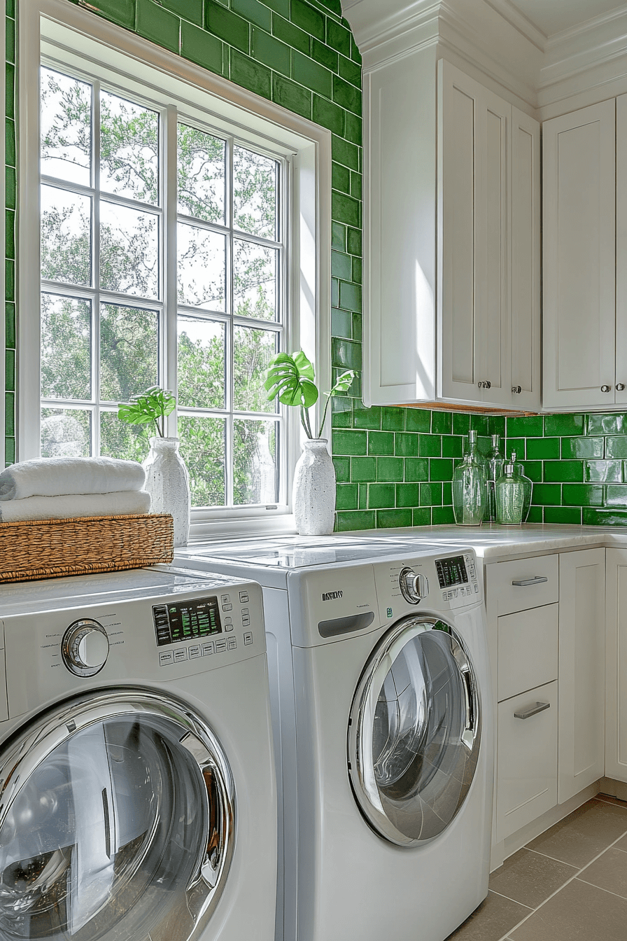 29 Green Laundry Room Designs For A Cheerful And Refreshing Space ...