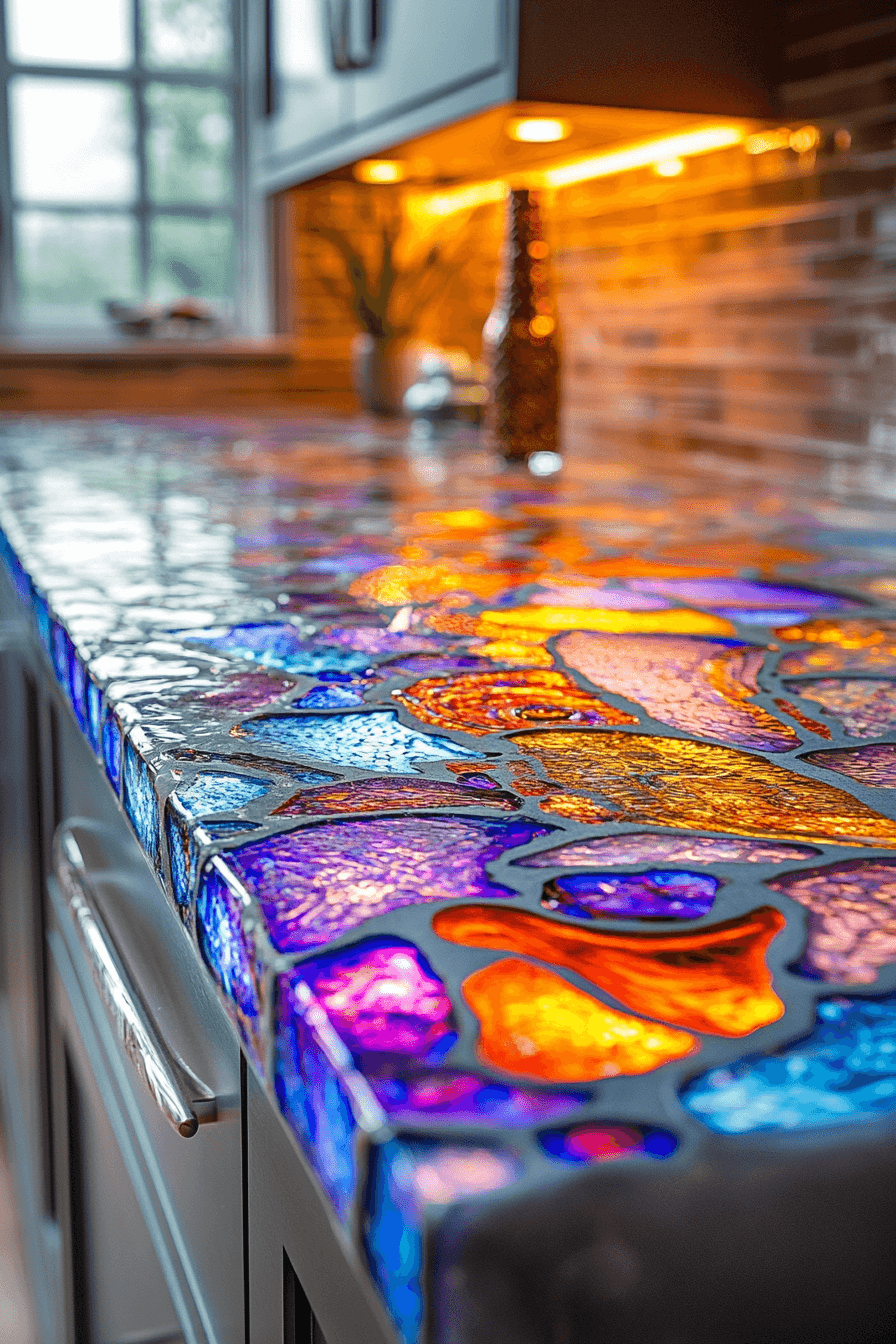 29 Recycled Glass Countertops That Bring Eco-Friendly Beauty And Modern ...