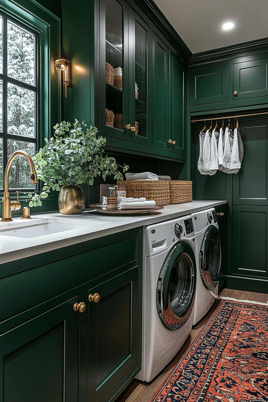 29 Green Laundry Room Designs For A Cheerful And Refreshing Space ...