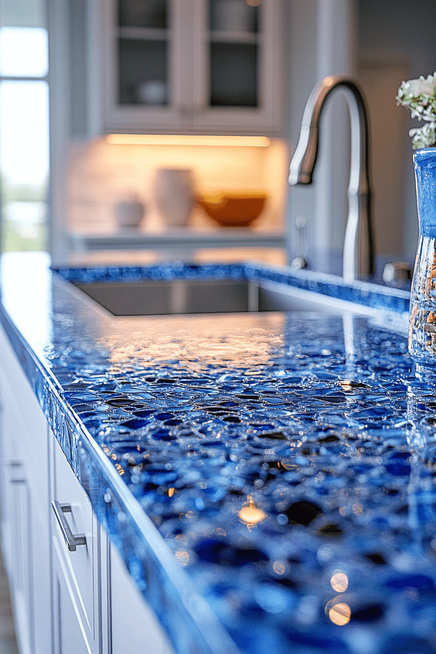 29 Recycled Glass Countertops That Bring Eco-Friendly Beauty And Modern ...