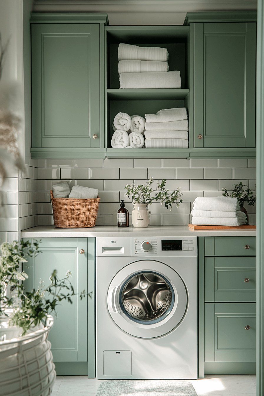 29 Green Laundry Room Designs For A Cheerful And Refreshing Space ...