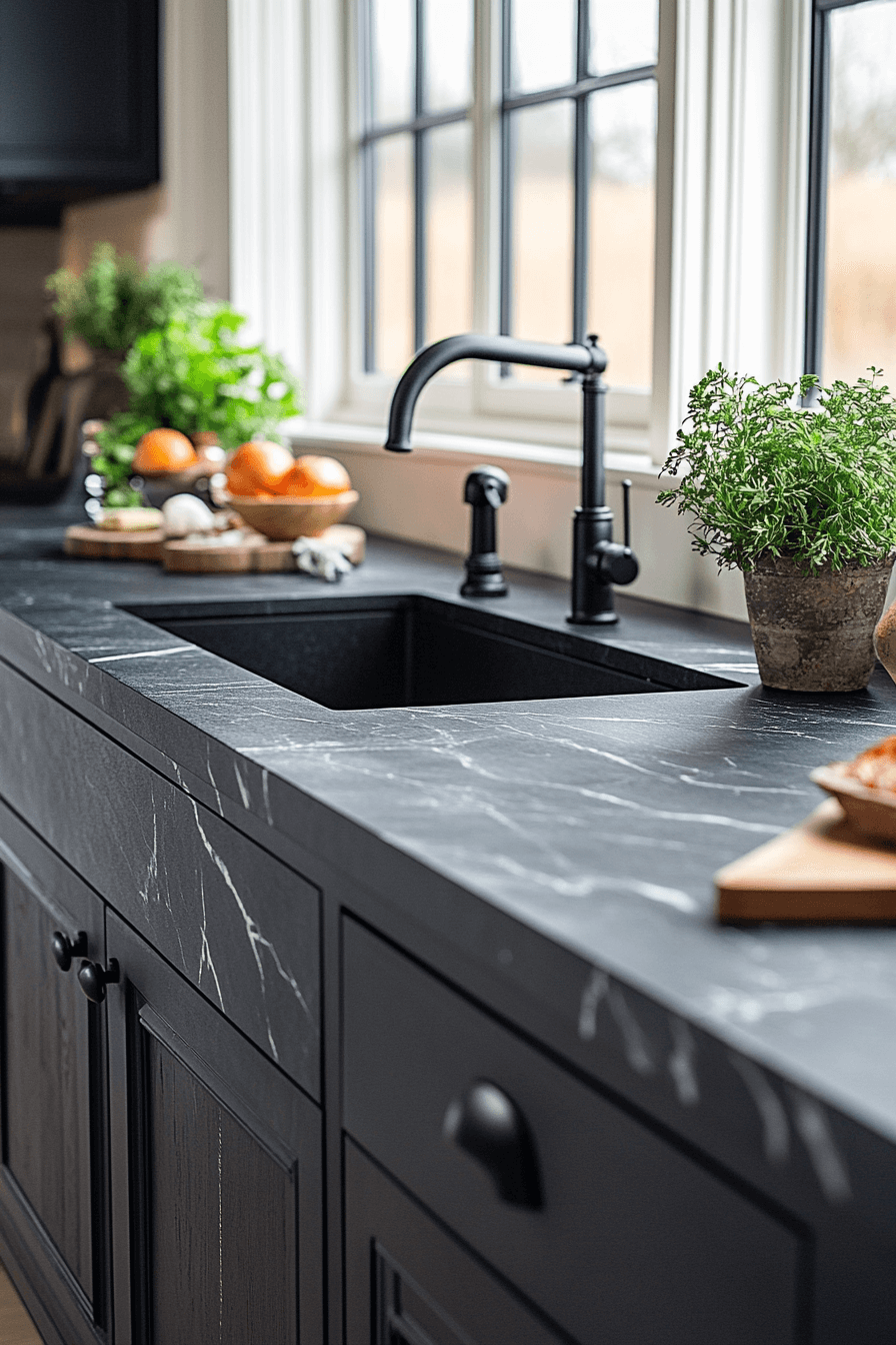 29 Black Granite Countertops That Bring Bold Sophistication To Your ...