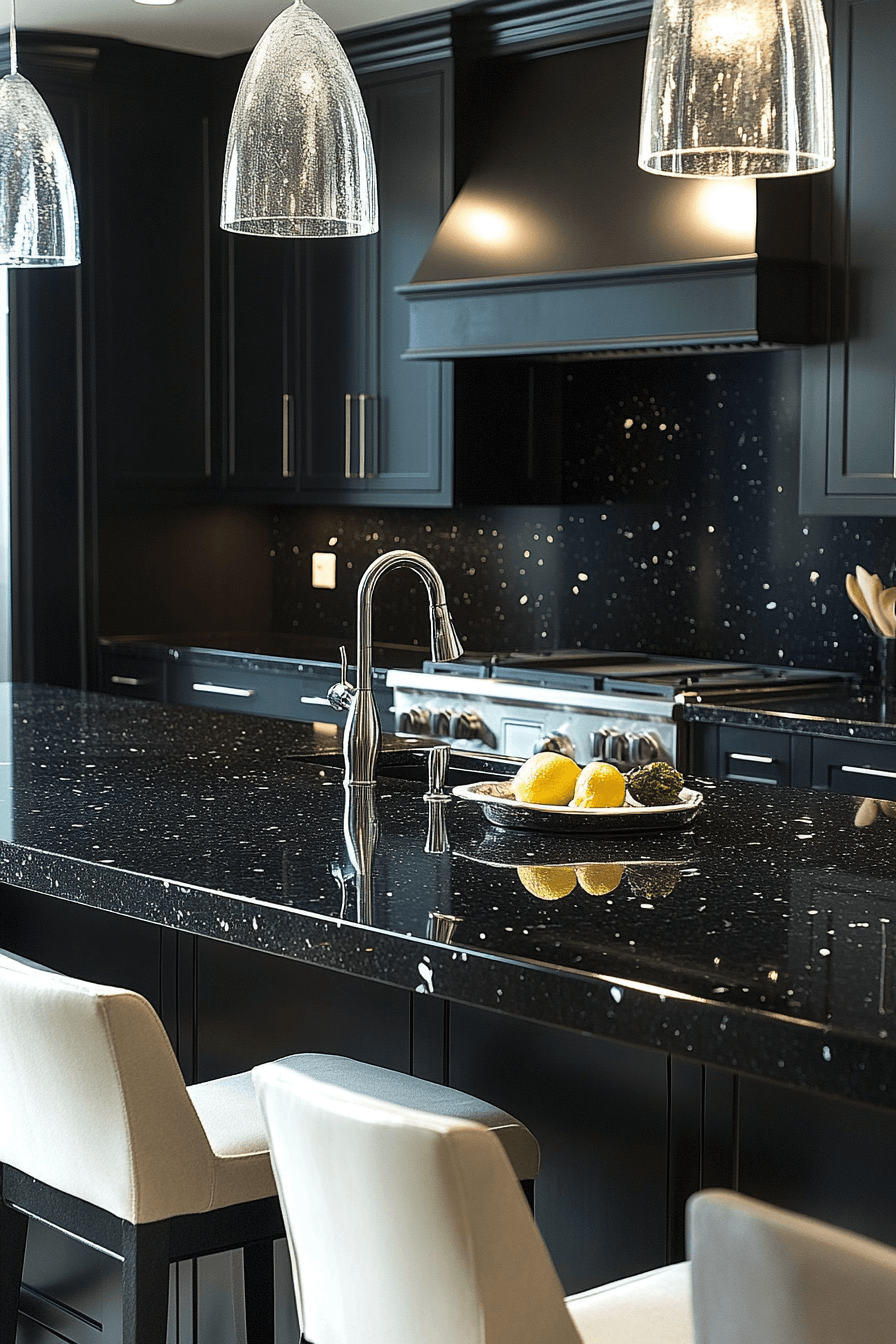 29 Black Granite Countertops That Bring Bold Sophistication To Your ...