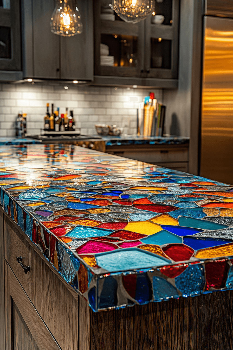 29 Recycled Glass Countertops That Bring Eco-Friendly Beauty And Modern ...