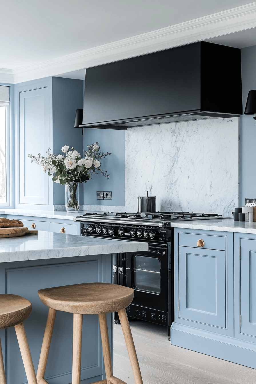 29 Pale Blue Kitchen Cabinets To Transform Your Kitchen Into A Peaceful ...