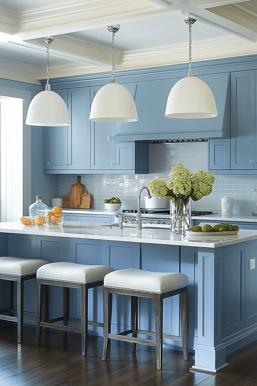 29 Pale Blue Kitchen Cabinets To Transform Your Kitchen Into A Peaceful ...